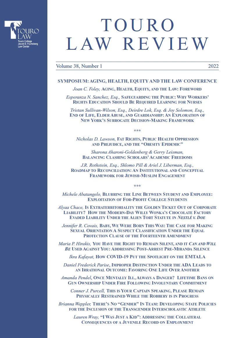 Touro Law - Touro Law Review | Law Journal in Long Island, NY